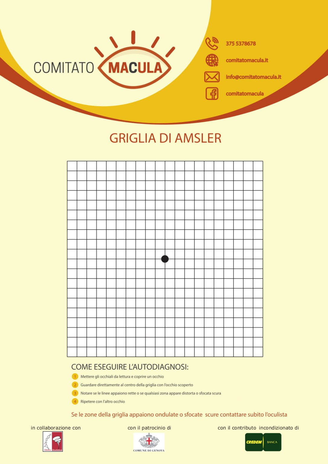 Test della griglia di Amsler: semplice ma utilissimo | Comitato Macula